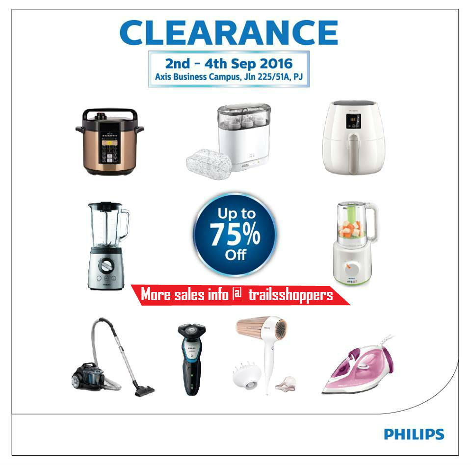 Philips Warehouse Clearance Sale until 2 Sept 2016 - Trailsshoppers ...