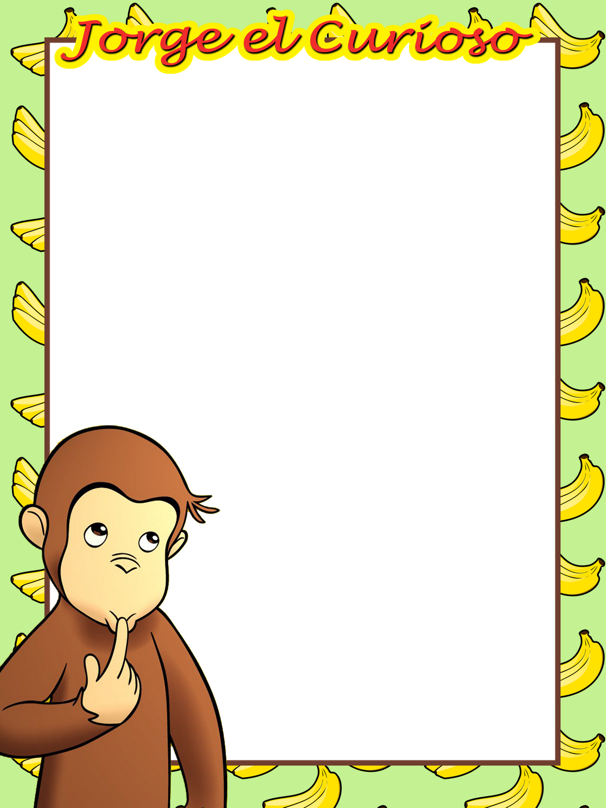 Jorge el Curioso | Fotos y Marcos Gratis PNG - Marcos Gratis Para Fotos