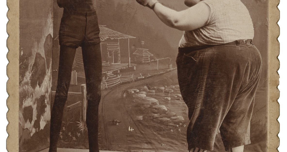 Human Skeleton George Moore Boxing Fatman Fred Howe, ca. 1890s ...