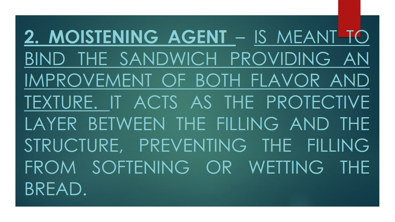 GRADE 9: Basic Components of a Sandwich PPT