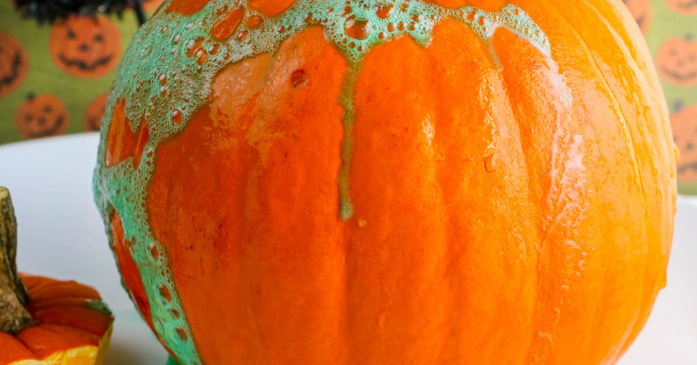 Pumpkin Volcano Experiment for Kids - Messy Little Monster