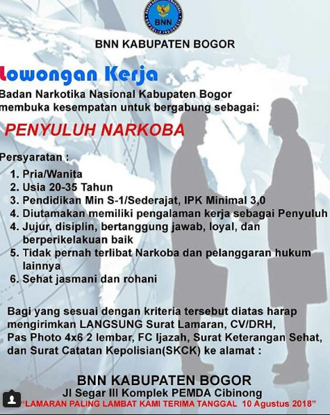 Rekrutmen Badan Narkotika Nasional Kabupaten Bogor Tahun 2018 ... Rekrutmen Badan Narkotika Nasional Kabupaten Bogor Tahun 2018 ...