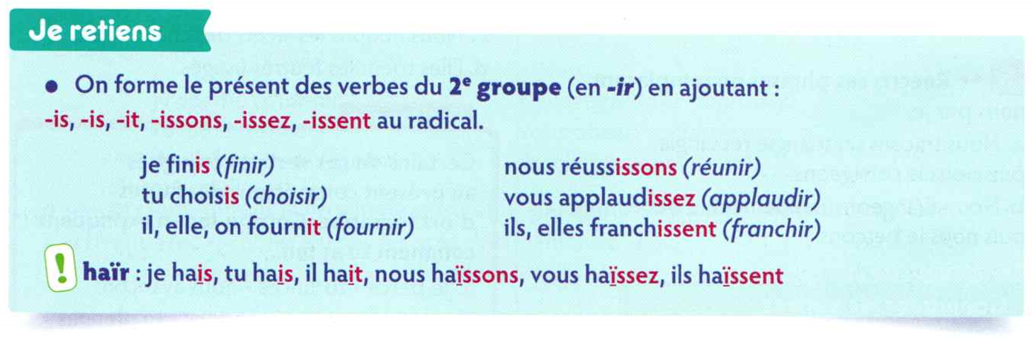 Les outils de ma classe: conjugaison
