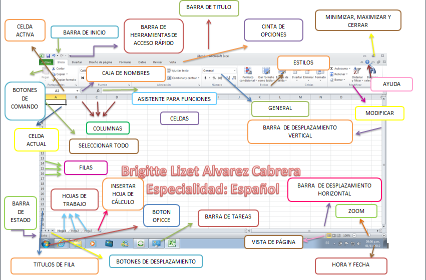 brigitteee: partes de Excel