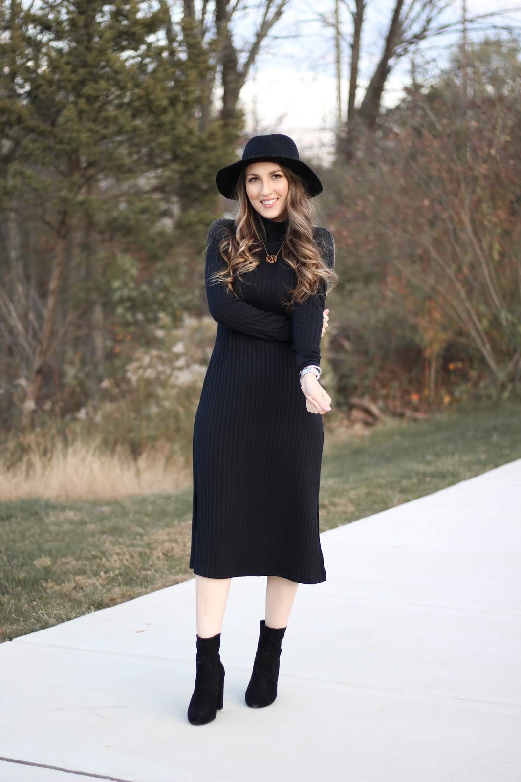 BLACK MOCK NECK DRESS STYLED FOUR WAYS | A Classy Fashionista