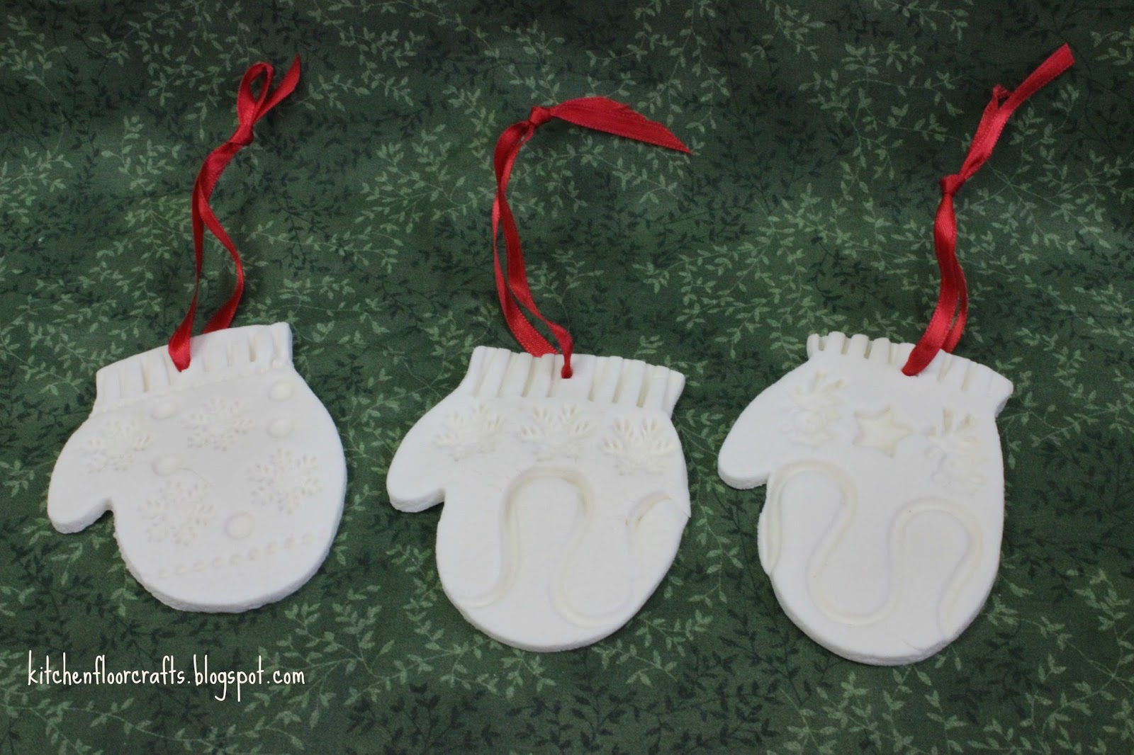 Kitchen Floor Crafts: Mitten Ornaments Inspired by Jan Brett's "The Mitten"