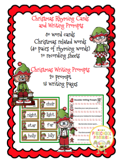 Christmas Rhyming Cards and Writing Prompts (2nd - 3rd grade ...