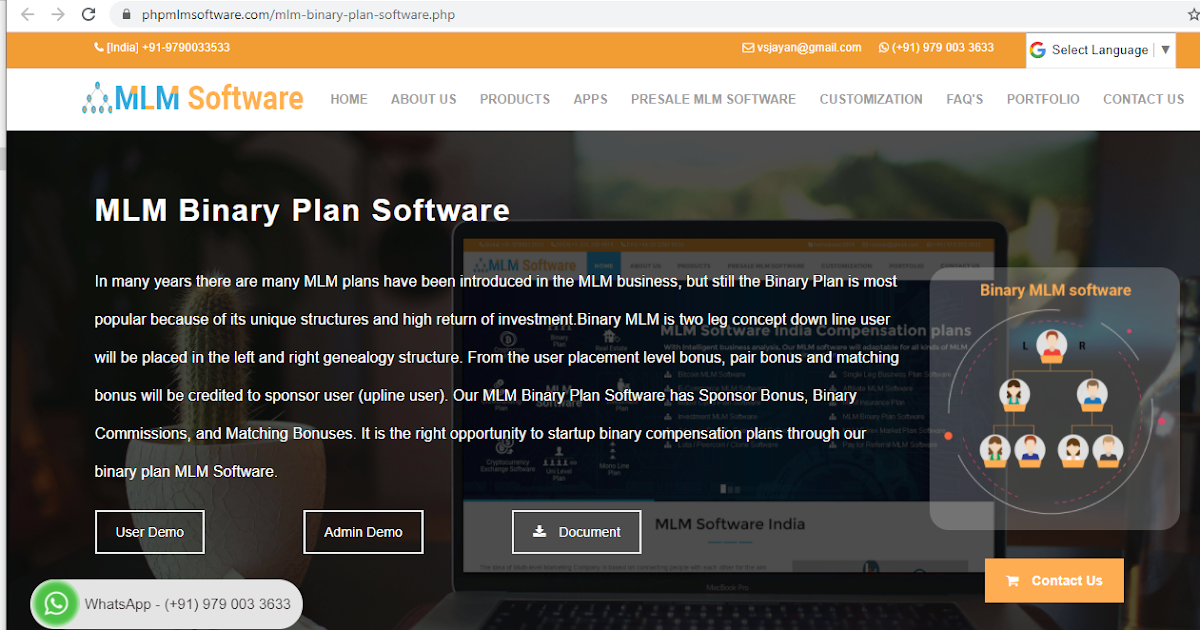 Php Mlm Binary Software