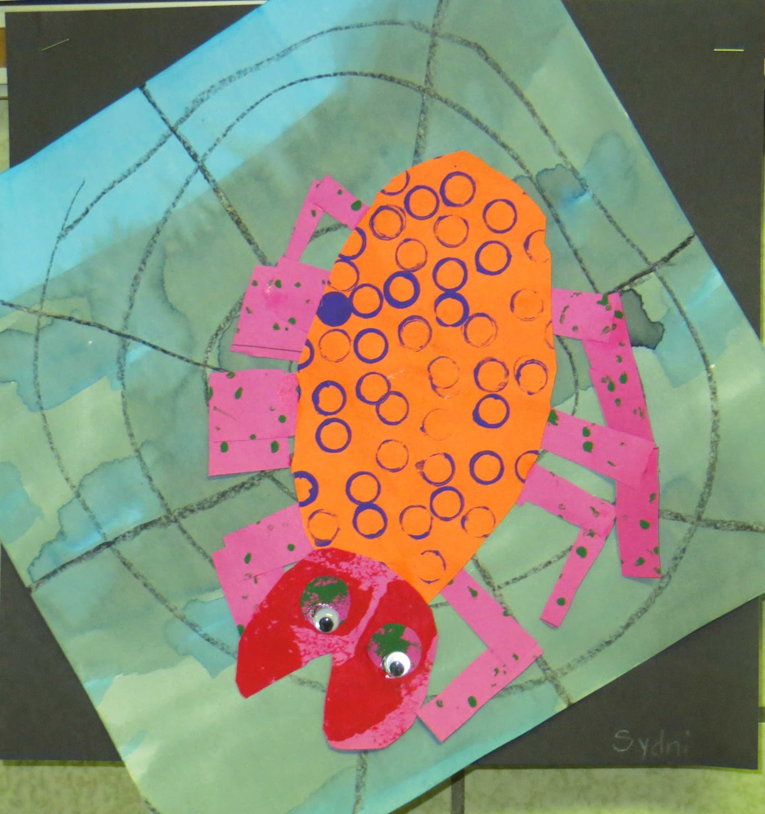 Nichols Art 2012-2013: Mixed Media Spider Collage - First Grade