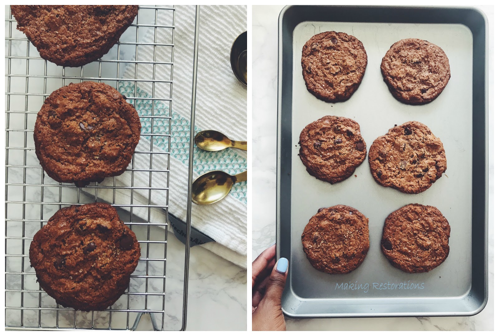 Making Restorations: clean chocolate chip cookies