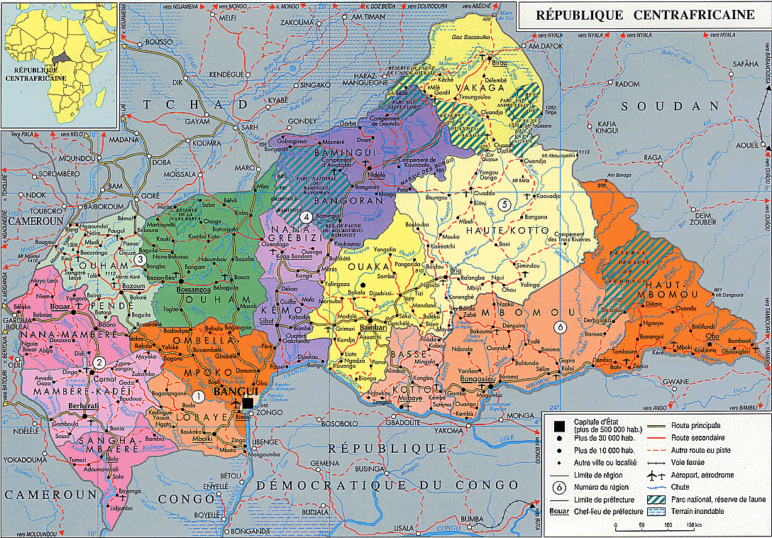 MAPS OF CENTRAL AFRICAN REPUBLIC