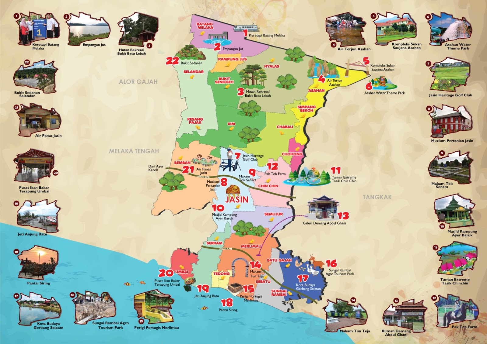 PETA PELANCONGAN DAERAH JASIN