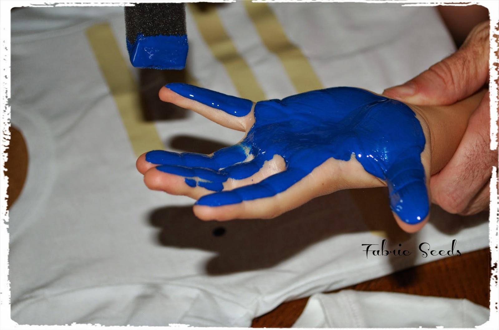 Fabric Seeds: Hand Print T-shirts {A Tutorial}