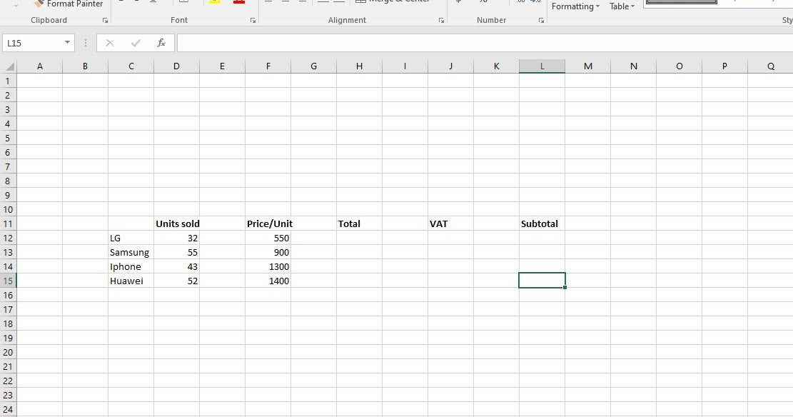 How to use math formulas in Excel