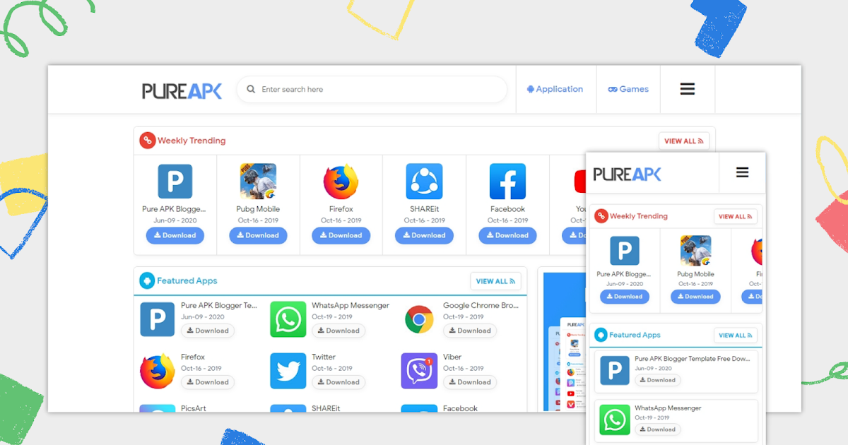 Pure APK Blogger Template For APK & Software Free Premium - Báo Mới ...