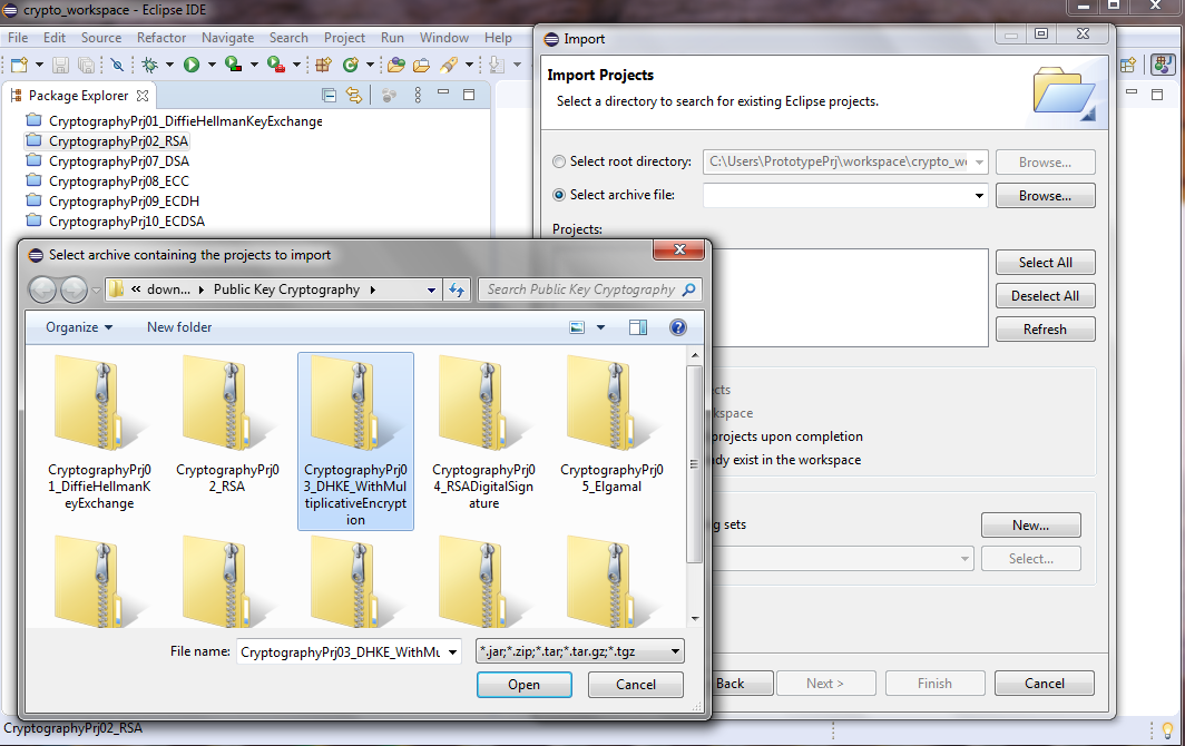 Prototype Project: Public Key Cryptography + DHKE w/ Encryption + JAVA