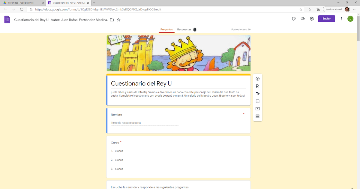 Cuestionarios de Google Forms