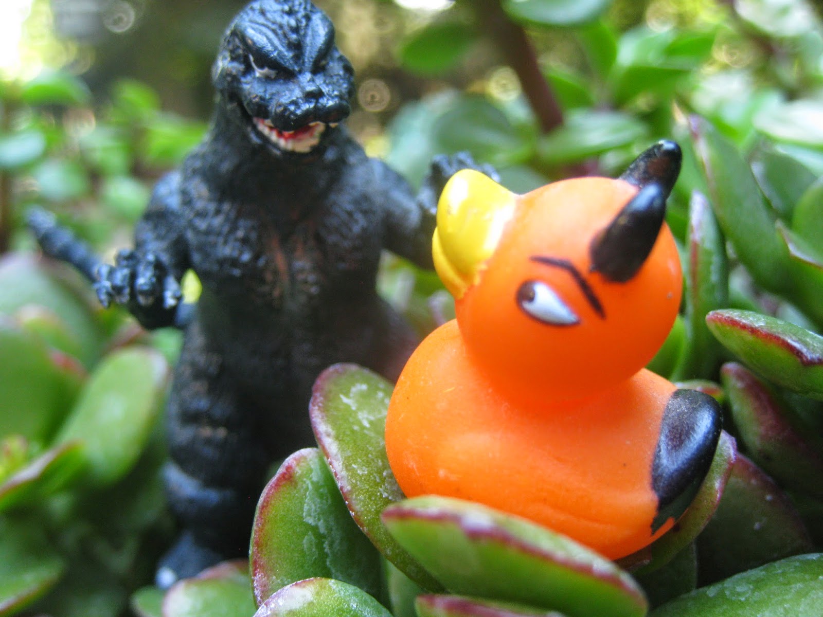 Godzilla Photo (Nearly) Every Day: Godzilla vs. Devil Duck