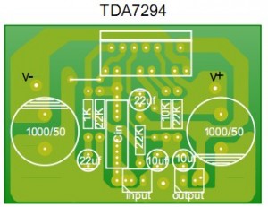 Stereo 80Watt Audio Power Amplifier TDA7294 - Electronic Circuit