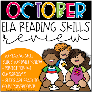 Monthly ELA Reading Skills Review | Classroom Shenanigans