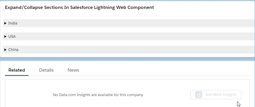 Salesforce Code Crack: Expand/Collapse Sections In Salesforce Lightning Web Component(lwc)
