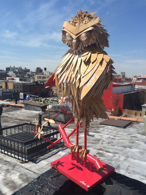 My Owl Barn: Artist Creates Amazing 6 Foot Tall Sculptures With Shoe Boxes