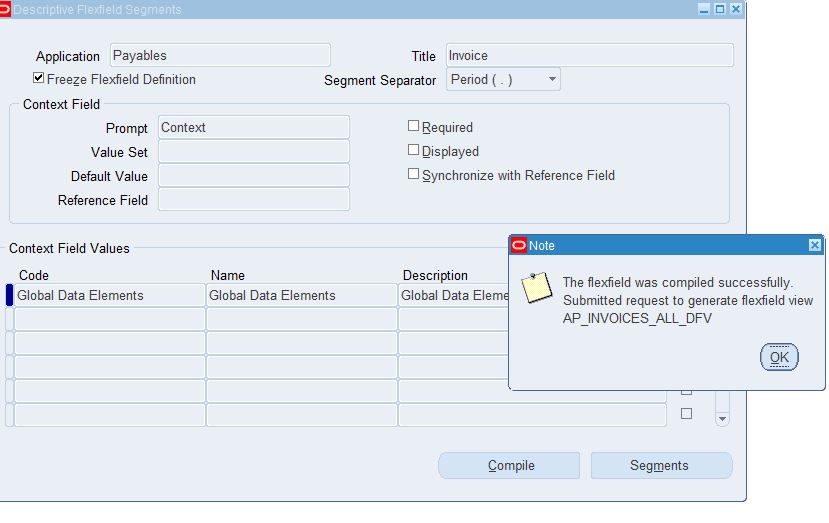Oracle Application's Blog: How to Compile dff in oracle apps
