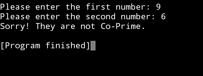 Check if two numbers are Co-Prime or not - Python - BoiCoder