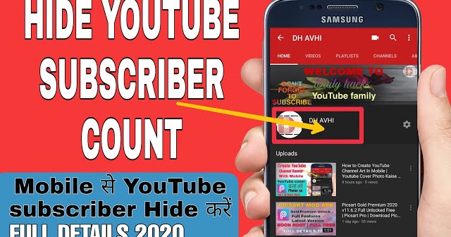 Hide YouTube Subscriber Count from Mobile [NEW METHOD]