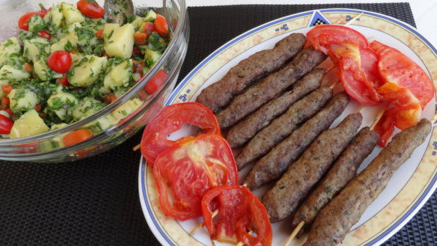 Grilled Kafta and Potato Salad Recipe | LEBANESE RECIPES