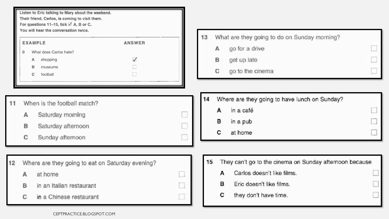 CEPT Practice: CEPT TEST 1 A2 LEVEL