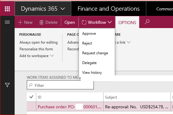 Purchase order workflow PO Approver - Workflow Part 3 - Dynamics 365