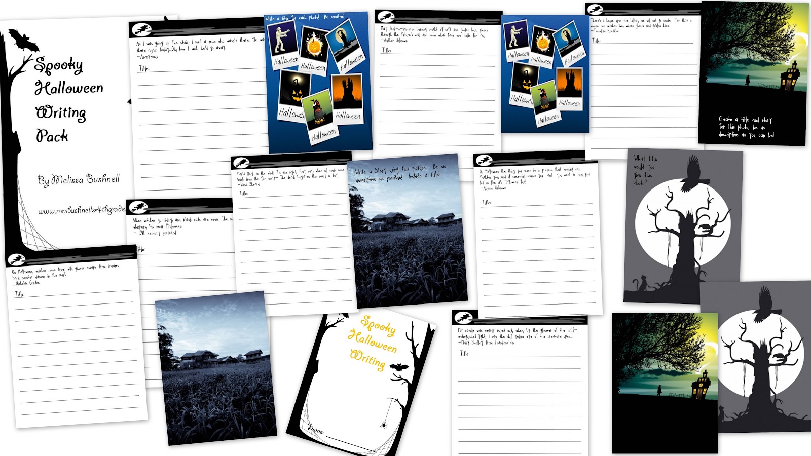 Mrs. Bushnell's 4th Grade: Halloween Descriptive Writing Pack