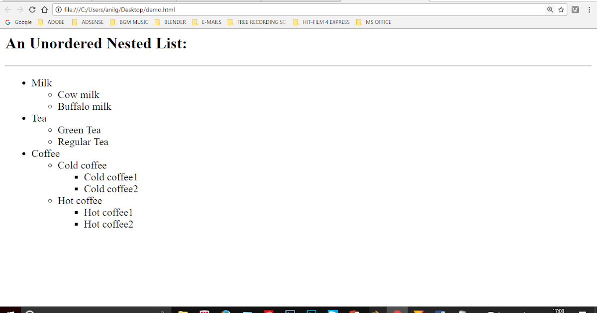 HTML AGR Blog CLASS 8 HOW TO CREATE UN ORDERED LIST OR BULLET LIST NESTED LIST IN HTML html-agr-blog-class-8-how-to-create-un-ordered-list-or-bullet-list-nested-list-in-html