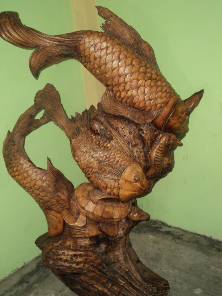 koleksi patung ikan antik | koleksi barang antik