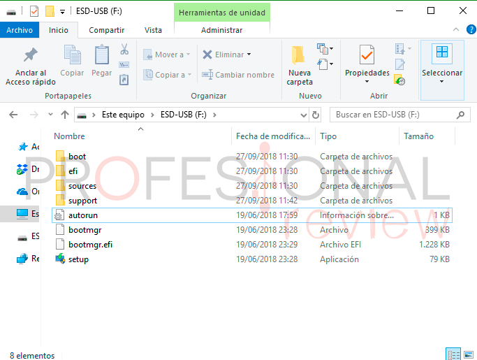 Procedimiento para hacer una memoria booteable Windows 10