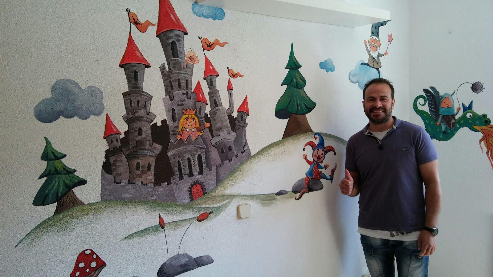QUIEL RAMOS, ilustrador: Mural para la habitación de Sira