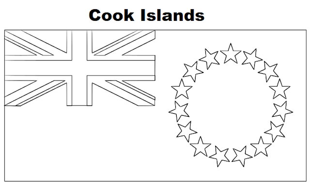 Blog de Biologia: Flag of the Cook Islands coloring page