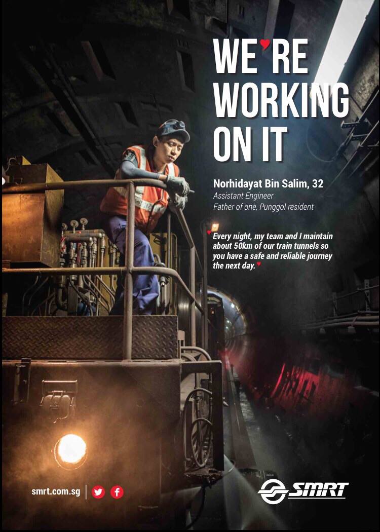 If Only Singaporeans Stopped to Think: SMRT staff front ad campaign