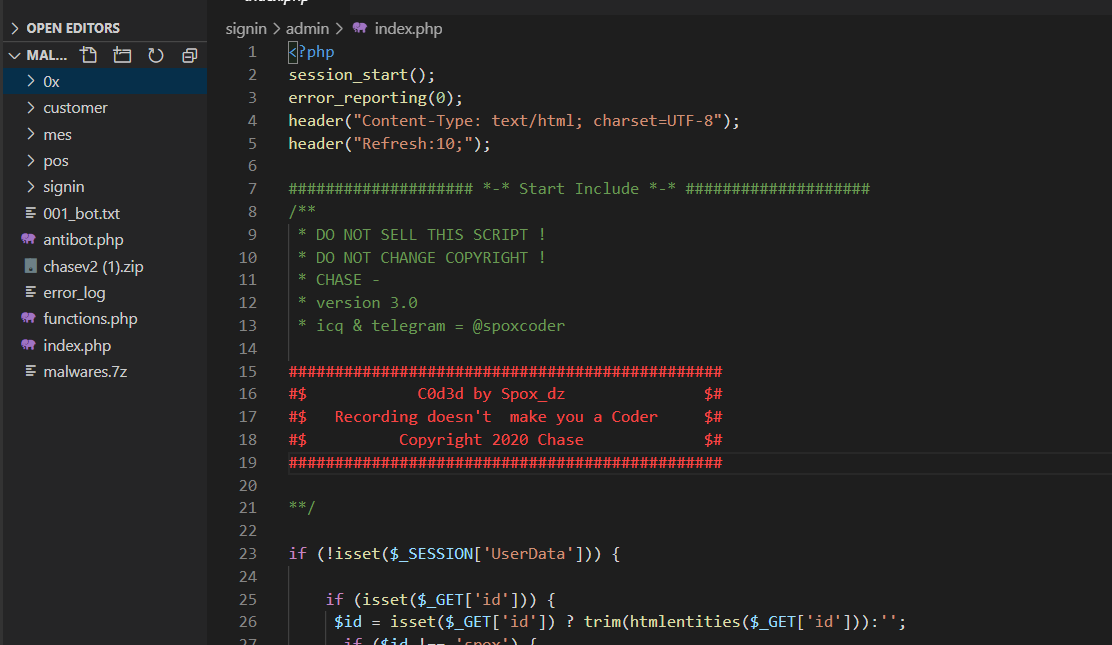 Meet Spox Phishing Kit for carding - HACK4NET 🤖 Pentest Tools and News