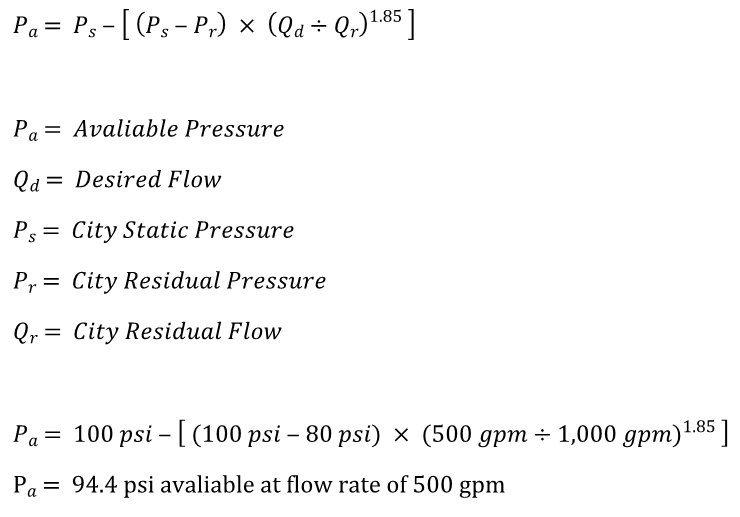 Fire Pump Rating (Size) Selection