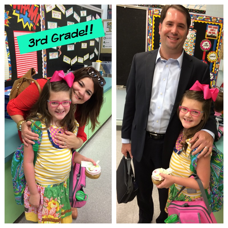 little pumpkin grace: first day of THIRD grade + FIRST grade!!!!