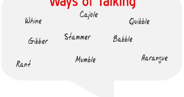 Words For Ways of Talking - Make Your English Easy