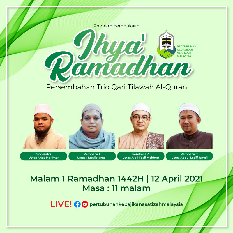 Design Poster Program Pembukaan Ihya Ramadhan Persembahan Trio Qari ...