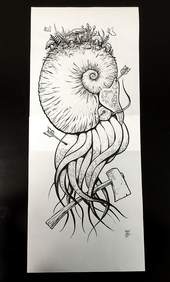 INSIDE THE ROCK POSTER FRAME BLOG: Munk One Original Ink Drawings