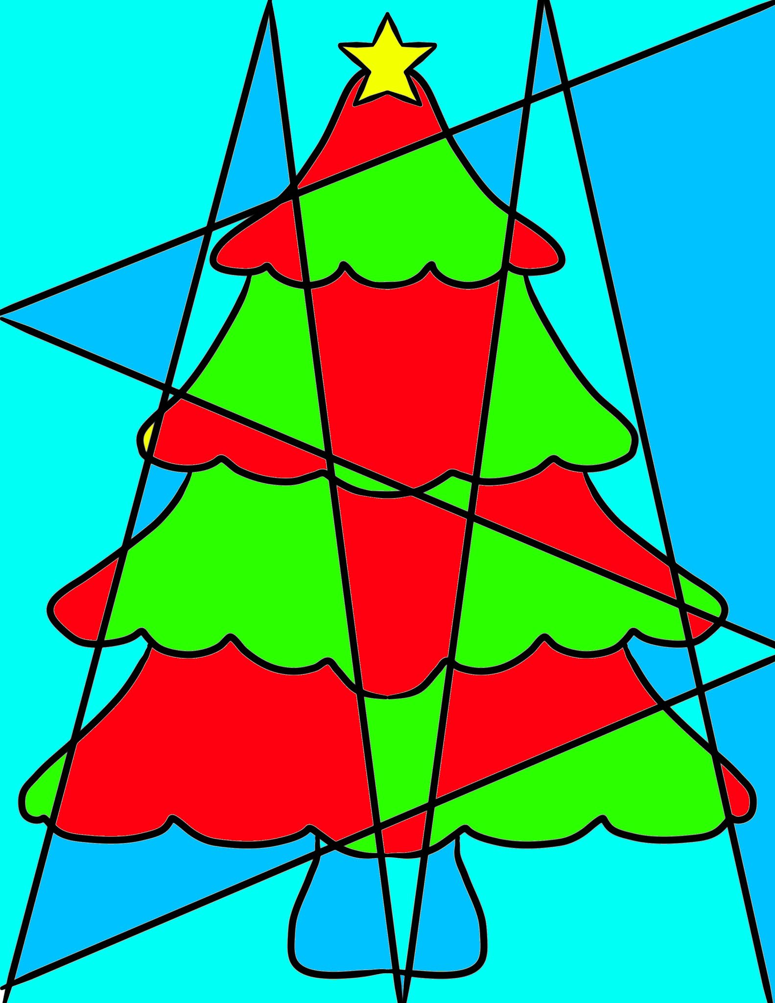 Art Sub Lessons: Art Worksheets - Winter Trees