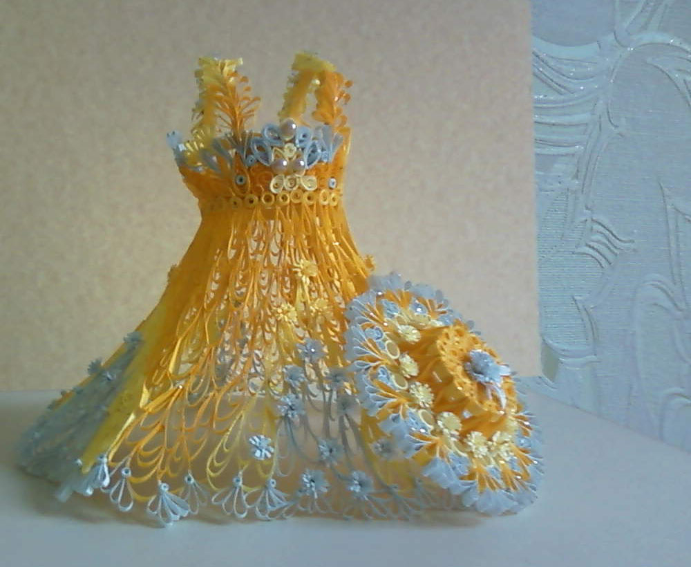 Neli Quilling Art: Qilling dress - 3
