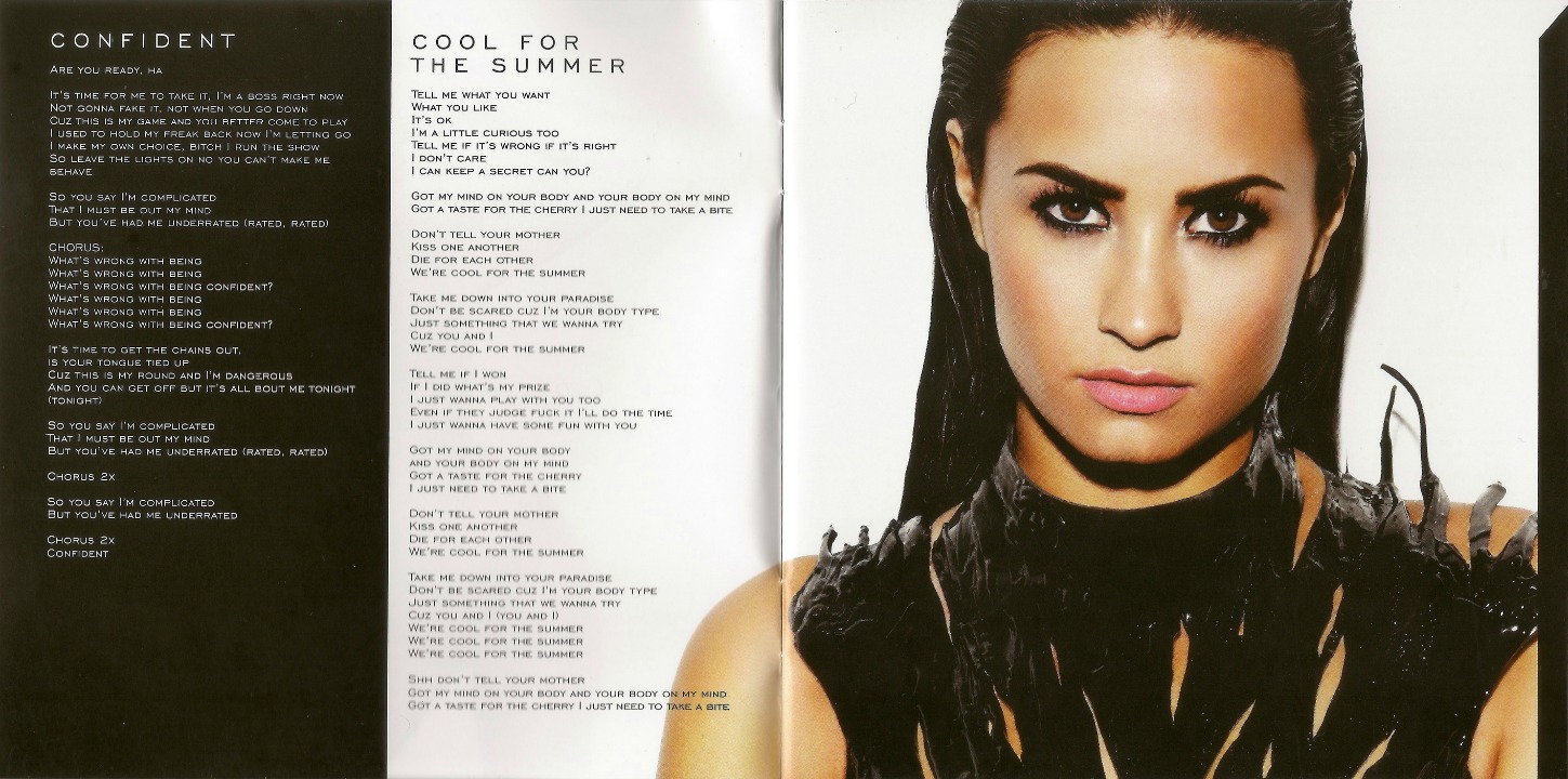 Encarte: Demi Lovato - Confident (Deluxe Edition) - Encartes Pop