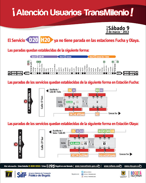 Todo Sobre SITP: RUTA D20 - H20 SERA BIARTICULADA