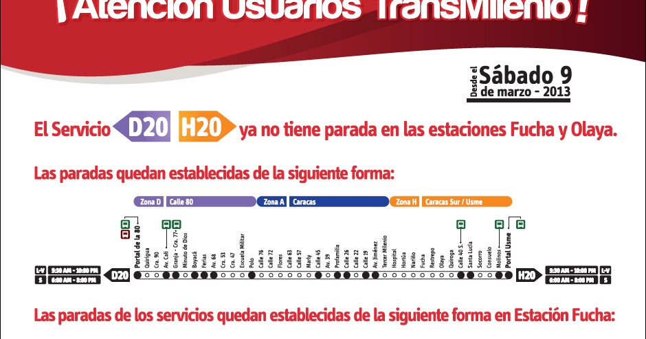 Todo Sobre SITP: RUTA D20 - H20 SERA BIARTICULADA